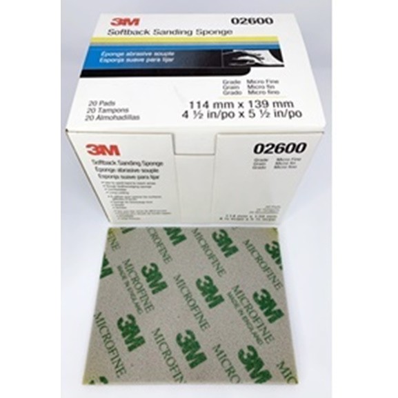( 1กล่อง/20 ชิ้น) 3M Soft Sanding Sponge ฟองน้ำกระดาษทราย 02600 02601 ...