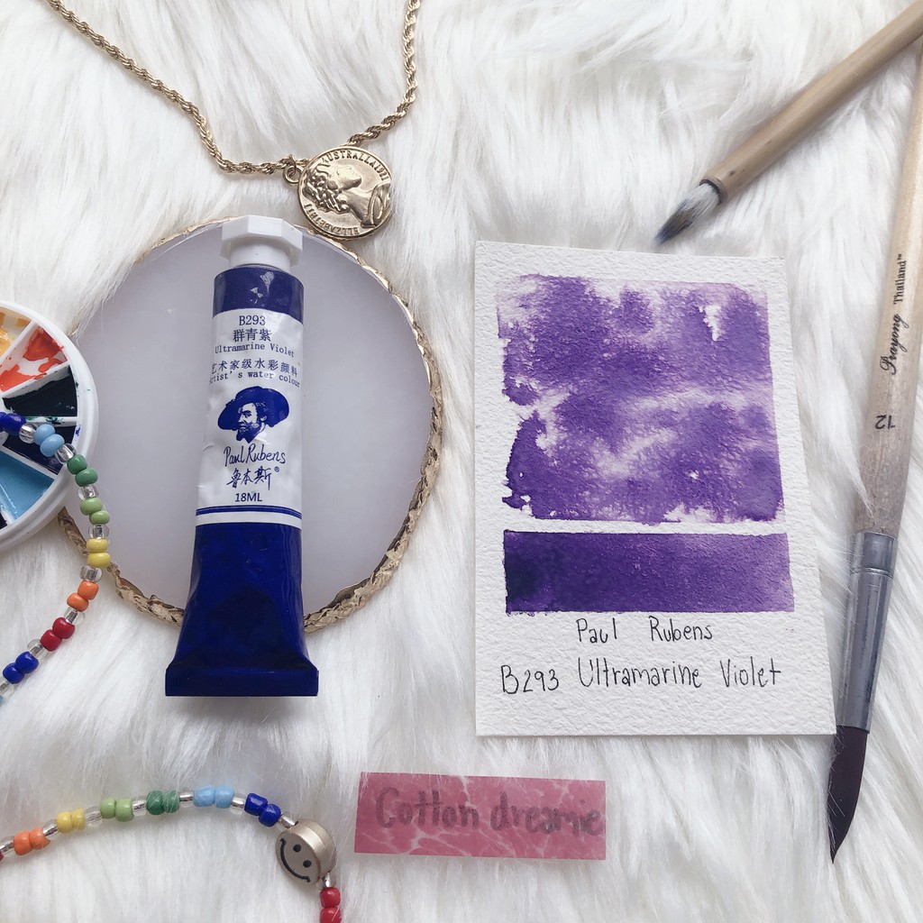 สีน้ำ Paul Rubens เกรดอาร์ตติส สี Ultramarine Violet แบ่งขาย2ml ...