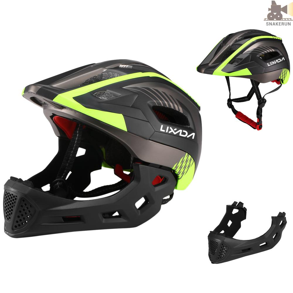 SNKE Lixada Kids Detachable Full Face Bike Helmet Breathable Ultralight ...