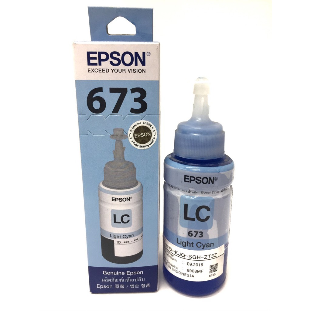 หมึก Ink Tank Epson T6735 Light Cyan พร้อมกล่อง ของแท้ 100% สำหรับ L800 ...