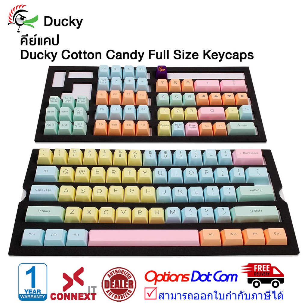 คีย์แคป Ducky Cotton Candy Keycaps 108 keys | Shopee Thailand