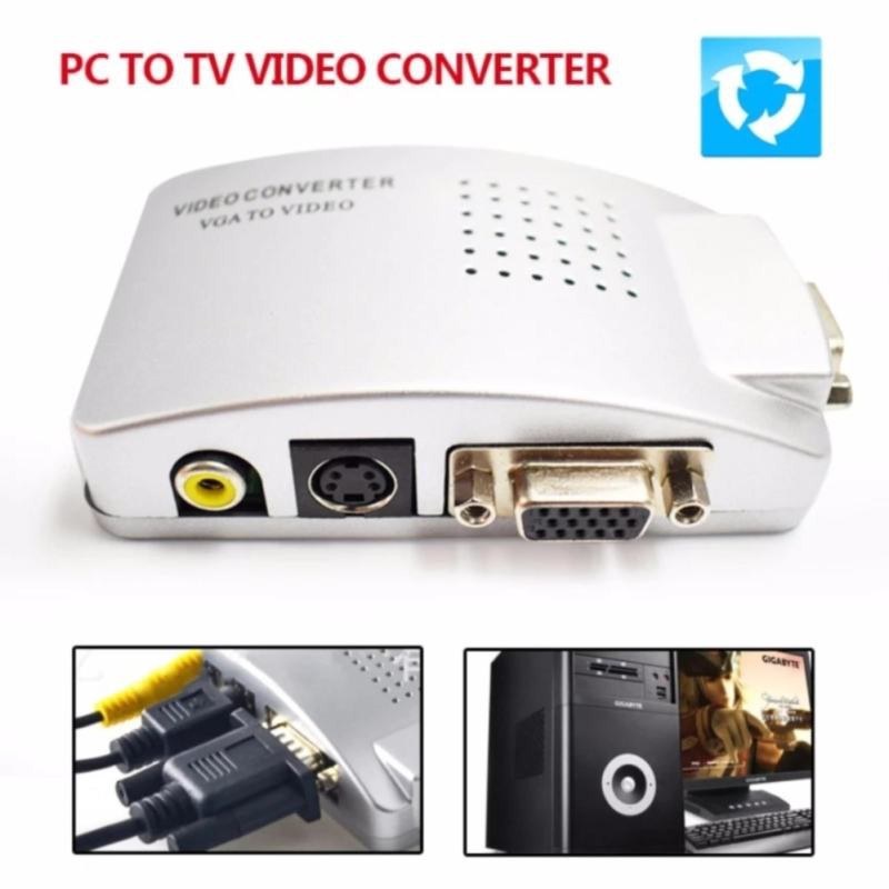 PC,VGA to AV RCA S-Video TV Switch Box | Shopee Thailand
