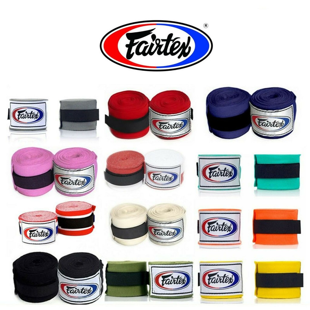 ผ้าพันมือ Fairtex Handwraps HW2 Elastic Cotton Hand wraps 180" 4.5 ม. ...
