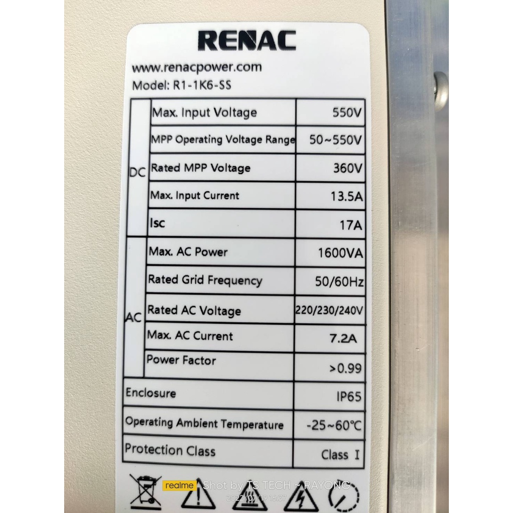 Grid Tie Inverter ยี่ห้อ Renac Power | Shopee Thailand