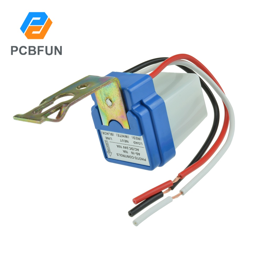 Pcbfun สวิตช์เซนเซอร์ควบคุมไฟถนน เปิดปิดอัตโนมัติ AC DC 12V 24V 220V 10A | Shopee Thailand