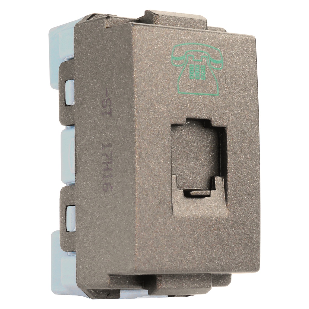 HACO เต้ารับโทรศัพท์ RJ12 Telephone Socket 6 สาย สีแม็ทแบล็ค รุ่น ...