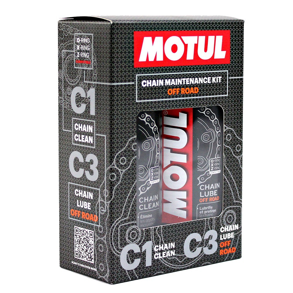 MOTUL ชุดทำความสะอาดและหล่อลื่นโซ่ Chain maintenance kit C1 CHAIN CLEAN ...