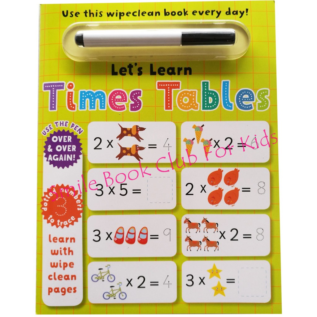 [In Stock] Let's Learn Times tables - Wipe Clean Activity Book (ของแท้ ...