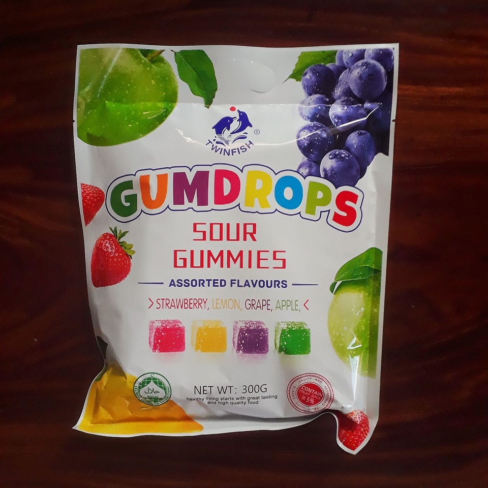 GUMDROPS Sour Gummies เยลลี่รสผลไม้ กัมมี่ผลไม้ ขนาด 300 กรัม | Shopee ...