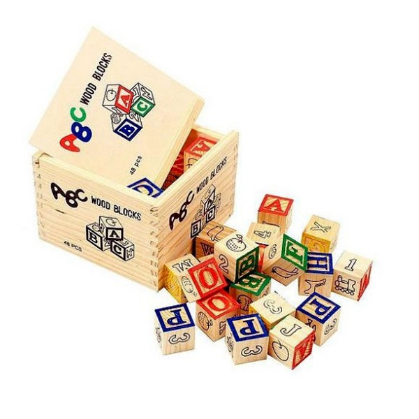 ABC EDUCATIONAL WOODEN BLOCKS 48 PC | Shopee Thailand