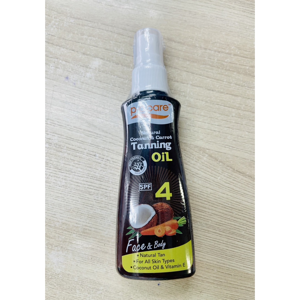 P.O. Care Coconut tanning Oil โคโคนัทออยล์สำหรับทาผิวก่อนออกแดด | Shopee Thailand