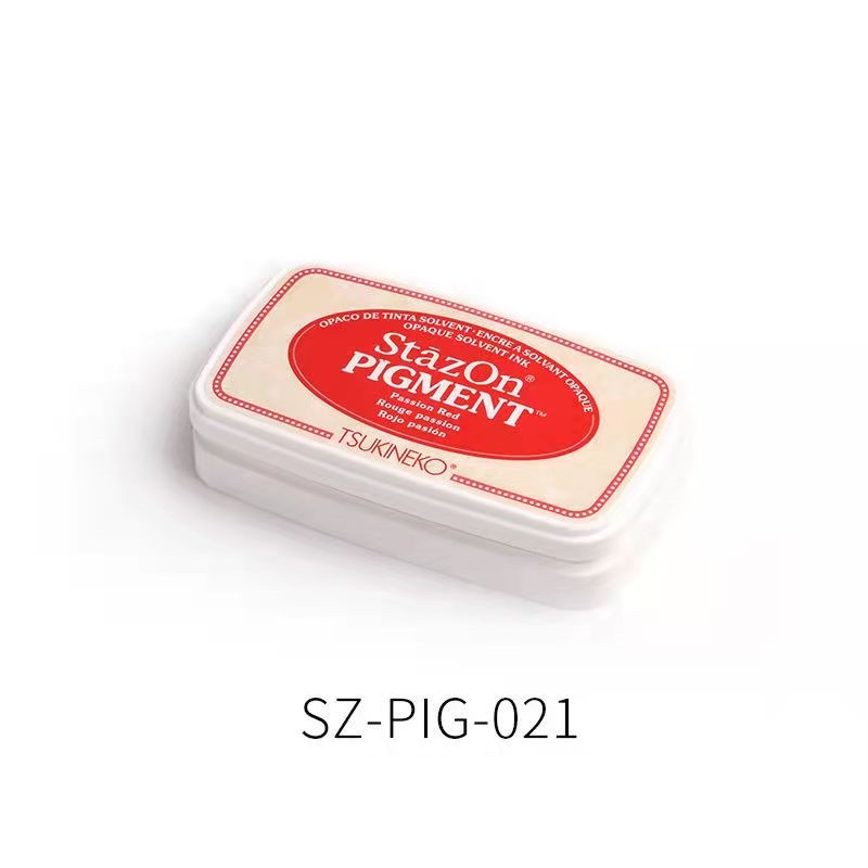 Stazon Pigment แท่นประทับหมึกกันน้ำ อเนกประสงค์ มีให้เลือกหลายสี เช่น ไม้ แก้ว พลาสติก ดินเผา ...