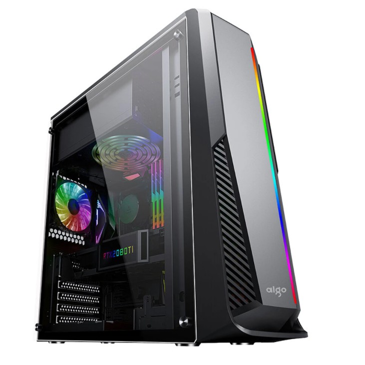 Aigo Rainbow 6 Gaming Computer เคส แผงด้านข้างอะคริลิครองรับ ATX / M ...