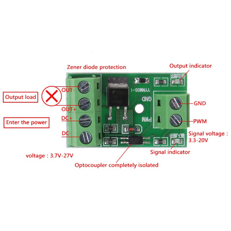 3-20V Mosfet MOS Transistor Trigger Switch Driver Board PWM Control Module | Shopee Thailand