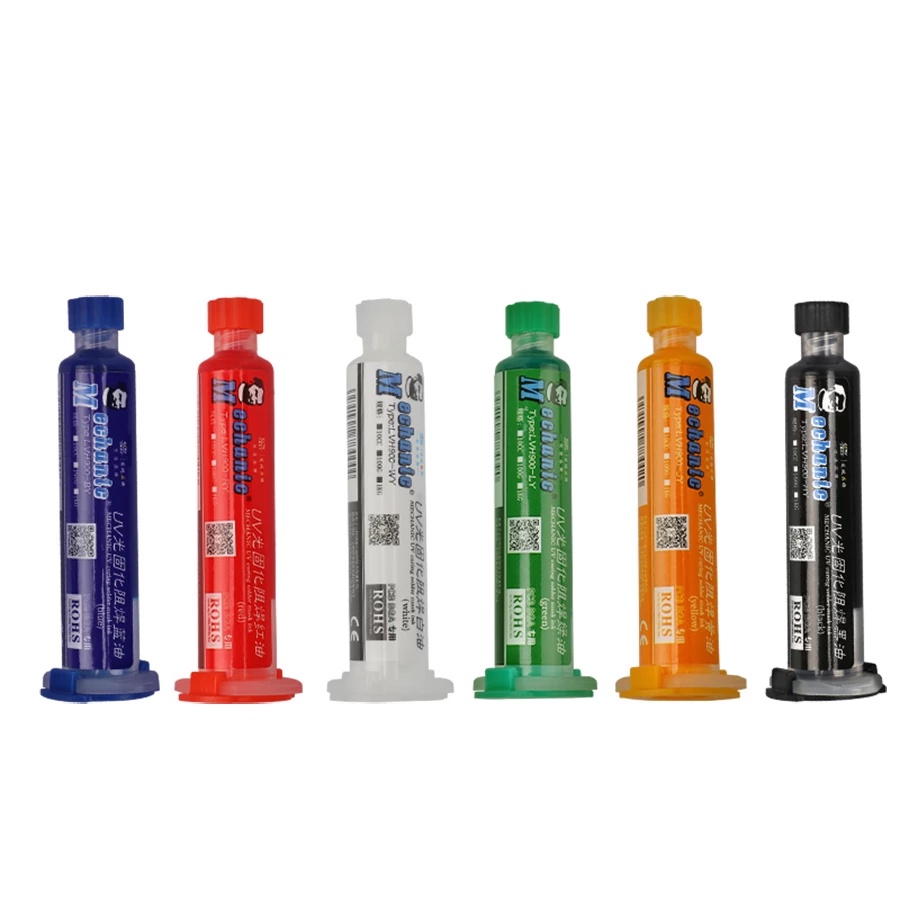 6Pcs UV Curable Solder Resist Oil UV Solder Mask BGA PCB Paint Prevent ...