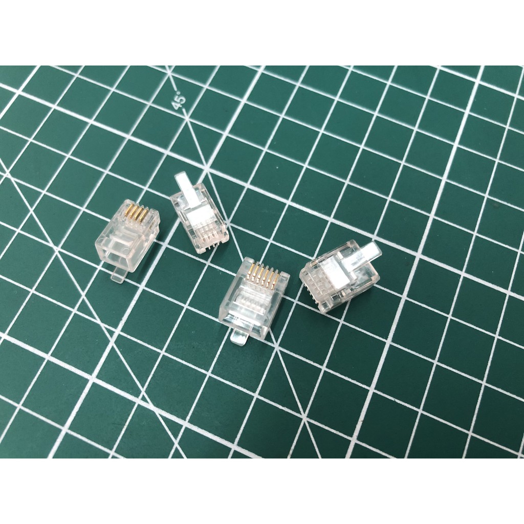 หัวแจ็ค Jack RJ11 แจ็คโทรศัพท์ ตัวผู้ เฉพาะหัว 1pcs | Shopee Thailand
