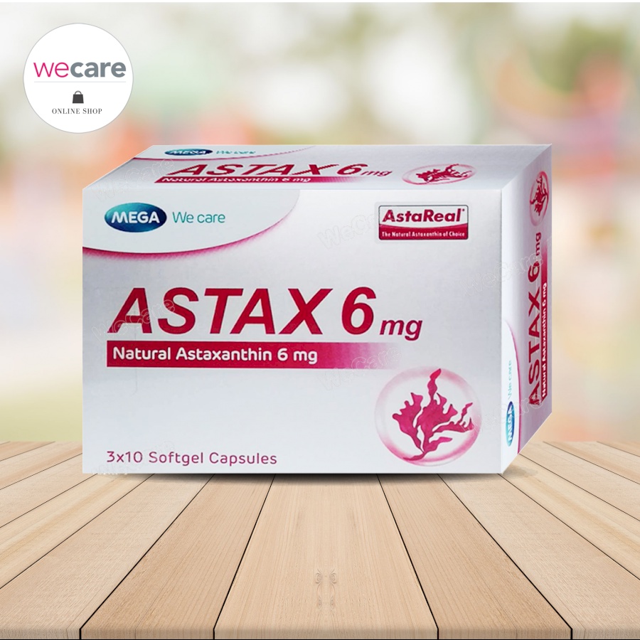 Mega Astax 6 mg 30 แคปซูล เมก้า แอสแทกซ์ แอสต้าแซนธิน astaxanthin 6 mg ...