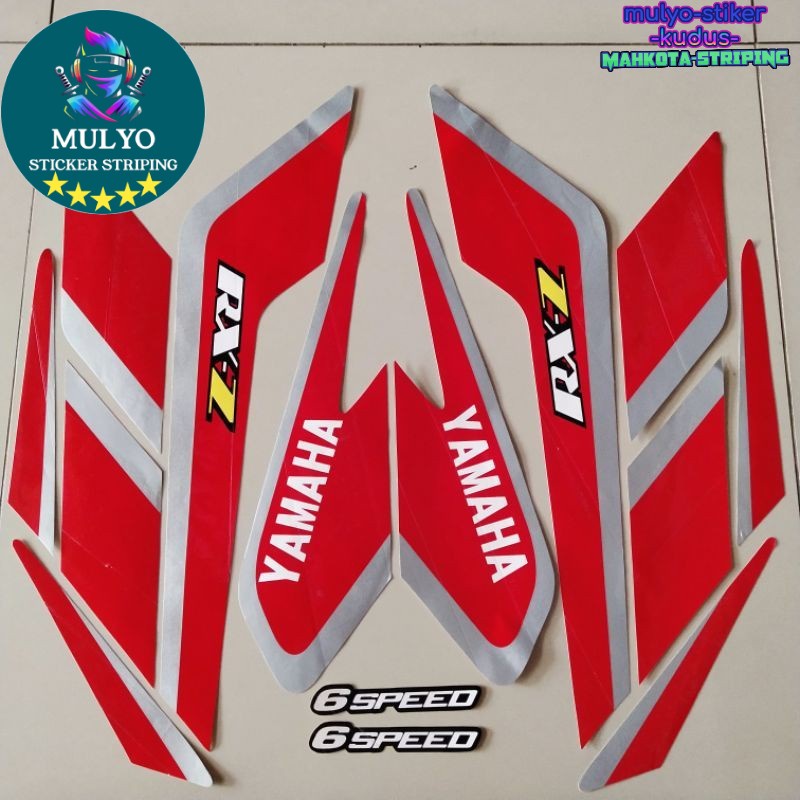 Merah Striping STICKER LIS LES POLET Yamaha RX z rxz เงินสีแดง 1992 ...