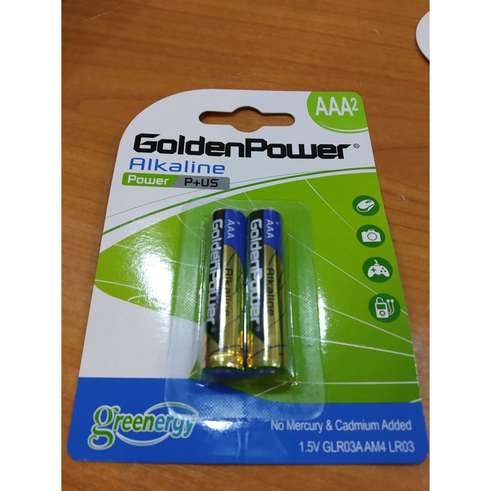 GoldenPower ถ่าน Alkaline Battery AAA2 | Shopee Thailand