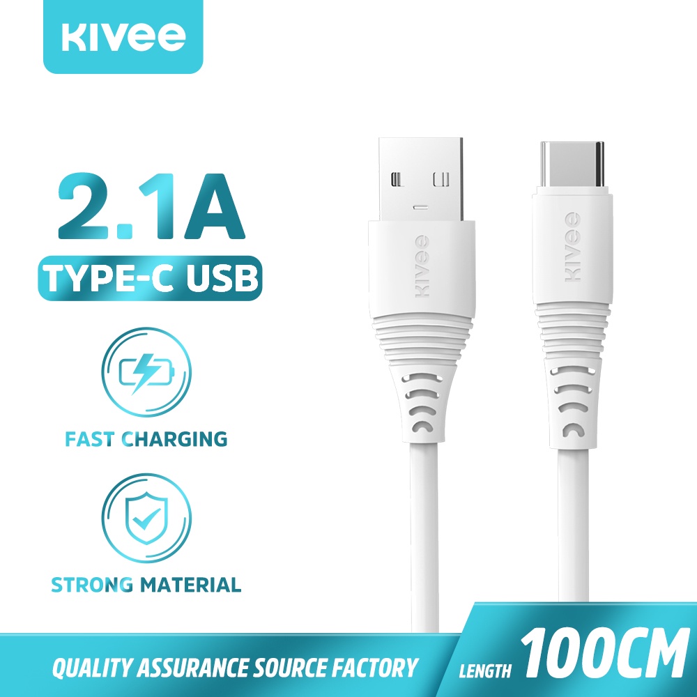 KIVEE สายชาร์จ 2.1A สายดาต้า MicroType C สายชาร์จยาว 1M สำหรับ Xiaomi ...