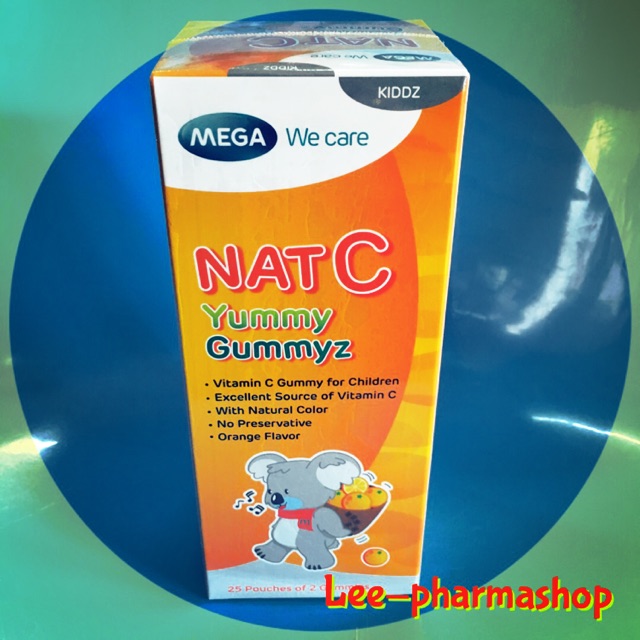 Mega Nat C Yummy Gummy 25's// แนทซี ยัมมีกัมมีซ ผลิตภัณฑ์เสริมอาหารมี ...