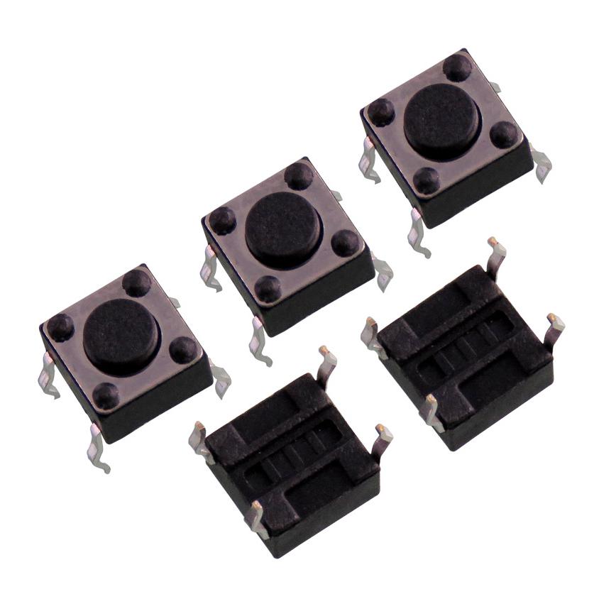 100PCS Push Button Micro Switch 4 Pin Key Switch Light Touch DIP Height ...