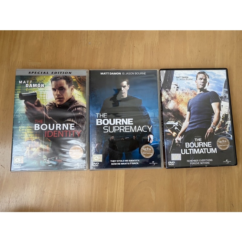 DVD มือสอง สะสม ลิขสิทธิ์แท้ Bourne 3 ภาค แรก 2002,2004,2007 สภาพ 90% | Shopee Thailand