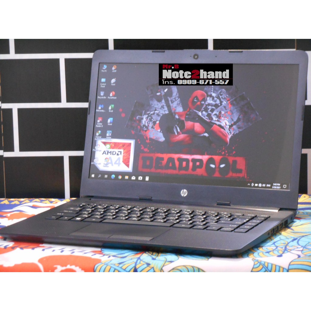 โน๊ตบุ๊คมือสอง HP CPU AMD A4-9125 จอ14”HD แรม4+SSD256+การ์ดจอ AMD R3 ...