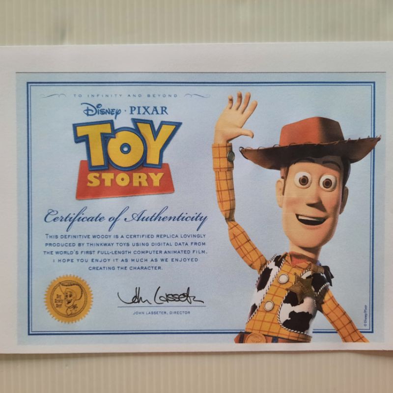 Toy Story Signature Collection Certificate & Buzz Lightyear User Manul !copy! | Shopee Thailand