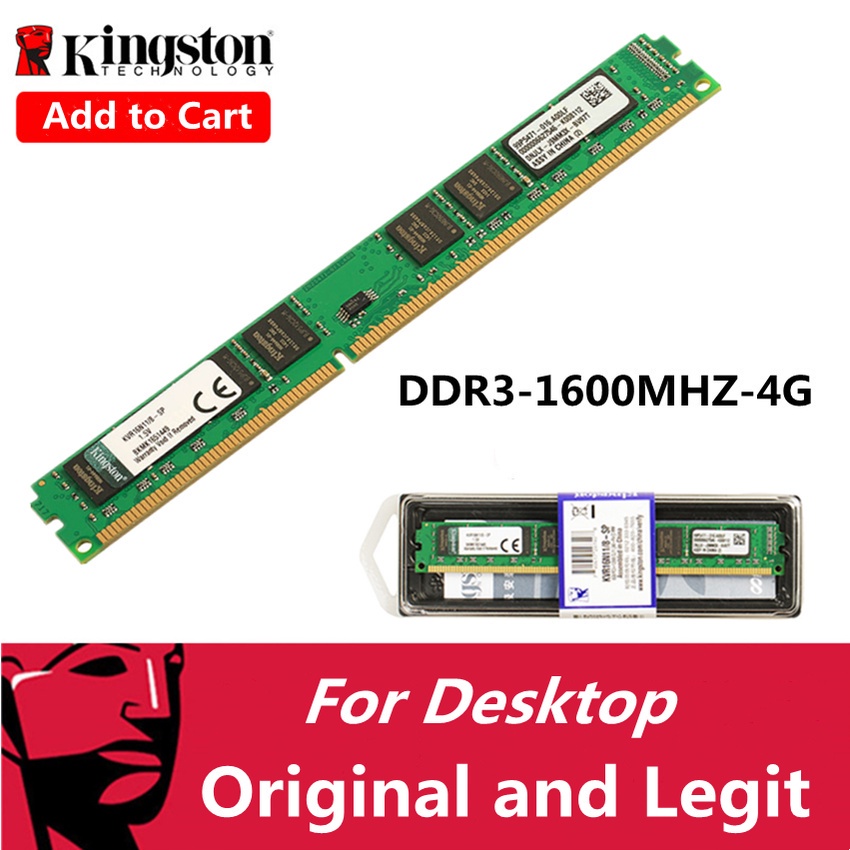 Kingston 4G 4Gb 2Gb ราม Ddr3 Ddr2 800Mhz 1333Mhz 1600 Mhz Pc3-10600 สําหรับหน่วยความจําเดสก์ท็อป ...