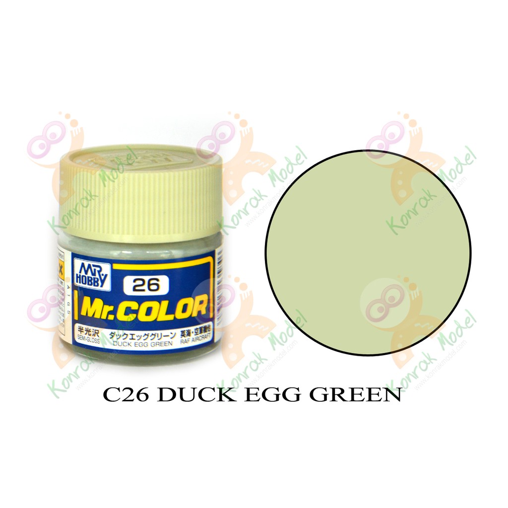 สีสูตรทินเนอร์ Mr.hobby Mr.color C26 Duck Egg Green Semi-Gloss 10ml ...