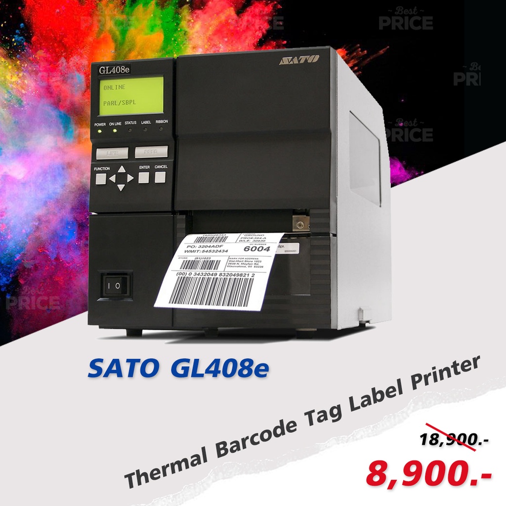 เครื่องพิมพ์บาร์โค้ด SATO GL408e Printer Barcode ประสิทธิภาพสูง ...