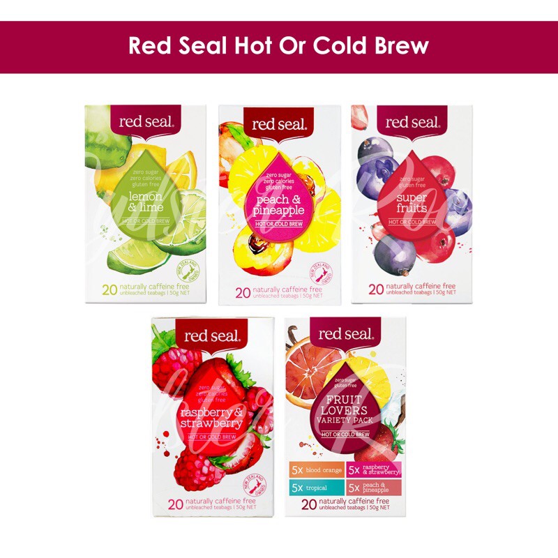 Red Seal Hot and Cold Brew Tea caffeine Free ชาผลไม้ไม่มีคาเฟอีนแบบชง ...