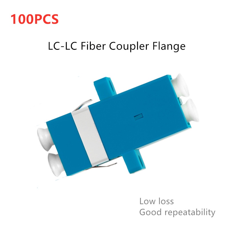 Low Loss LC-LC fiber optic adapter Duplex flange coupler LC to LC ...