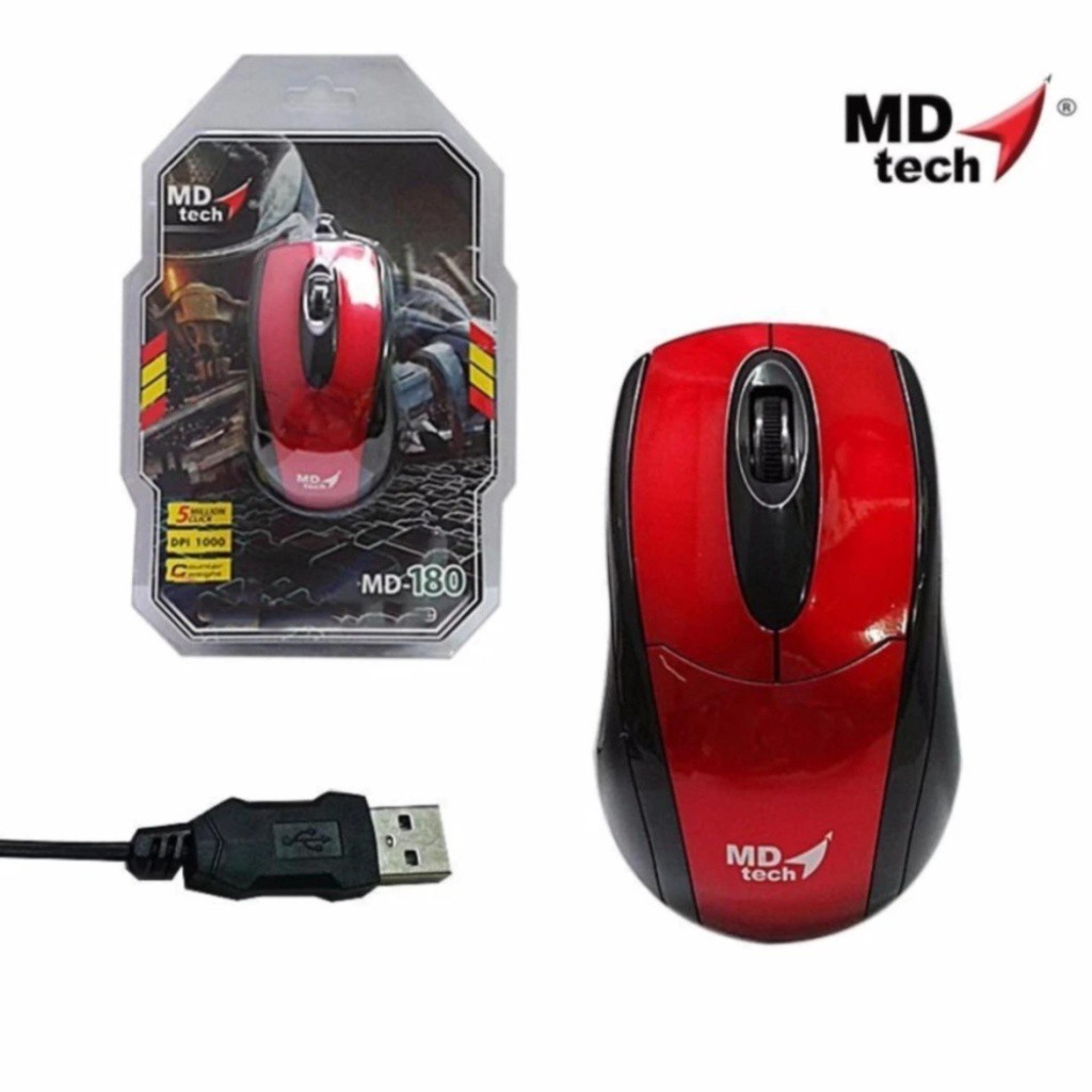 USB Optical Mouse MD-TECH (MD-180). | Shopee Thailand