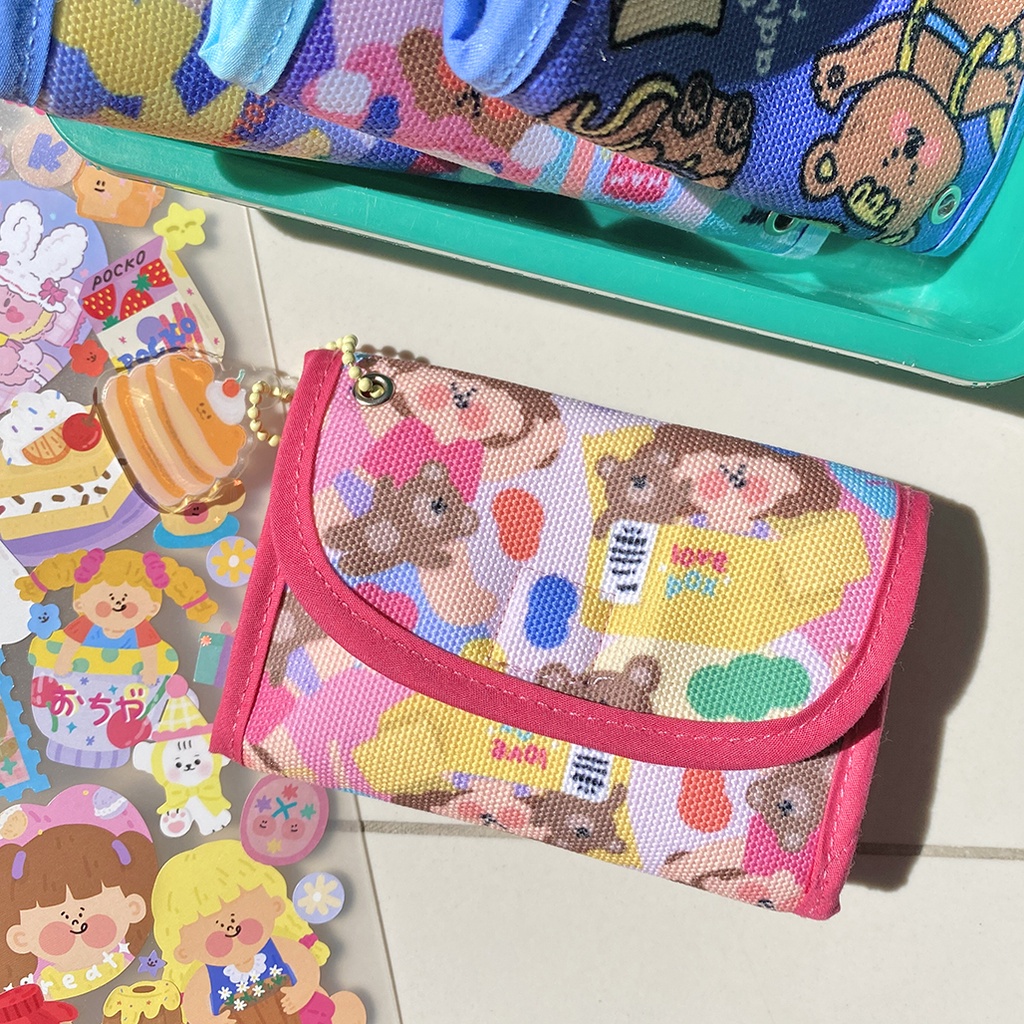 💖แบบใหม่เป็นดระดุมแป๊ก💖 กระเป๋างตังค์ 🥞today pancake bag📦 (สินค้าไม่รวม ...