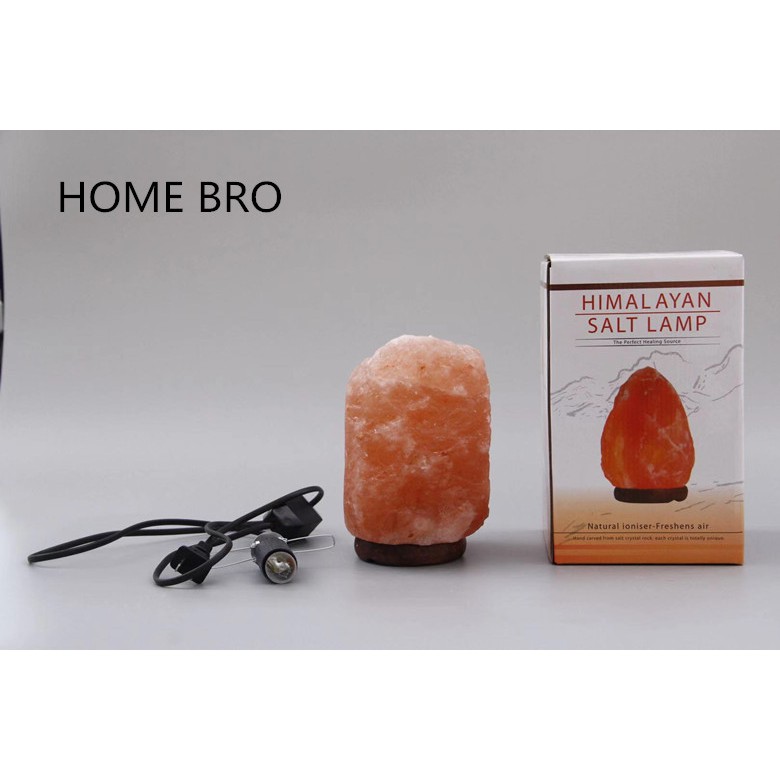 HOMEBRO 🔥🔥 โคมไฟหินเกลือหิมาลัย 5 - 7KG ฐานรองทำจากไม้แท้ | Shopee Thailand