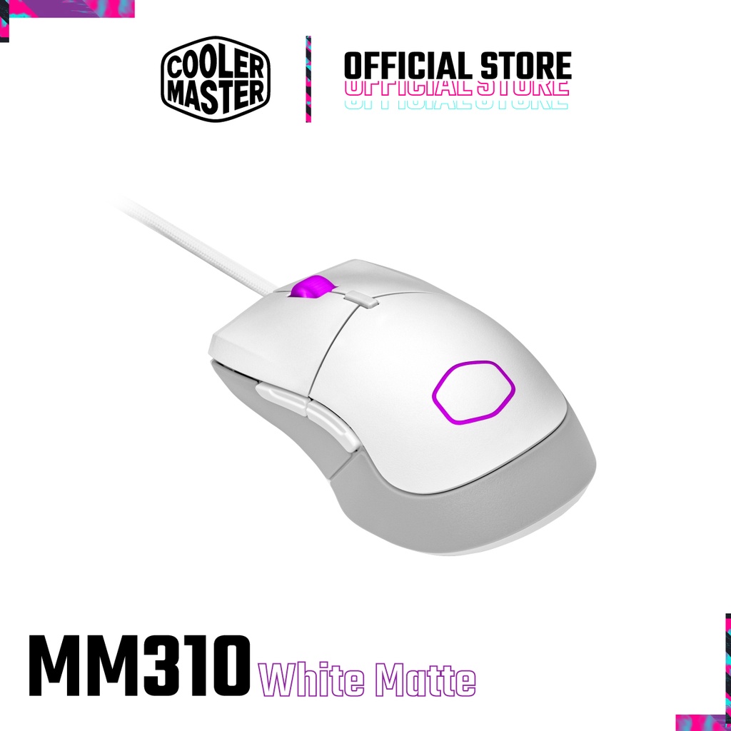 Cooler Master Gaming Mouse MM310 / Wired / White Matte สีขาว เม้าส์สำหรับเล่นเกม เม้าส์เกมมิ่ง ...