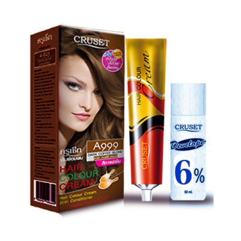 ครูเซ็ทครีมย้อมผม A999 สีกาแฟเข้ม DARK COFFEE BLOND | Shopee Thailand