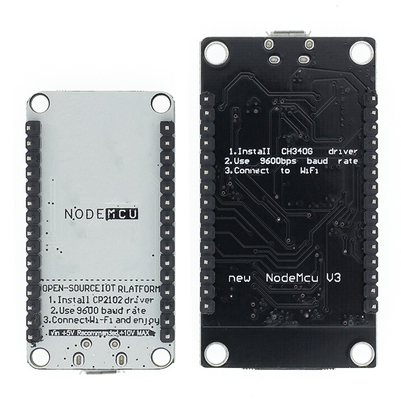 โมดูลไร้สาย CH340 / CP2102 Nodemcu V3 Nodemcu V2 Lua Wifi กับเสาอากาศ ...