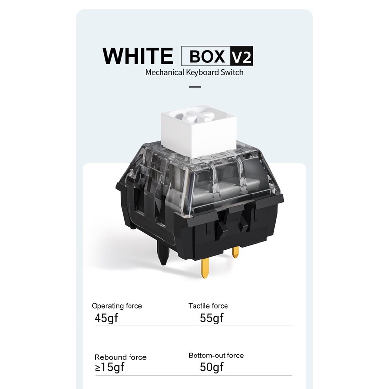 [พร้อมส่ง] Kailh BOX V2 WHITE Clicky Switch Mechanical Keyboard Hotswap ...