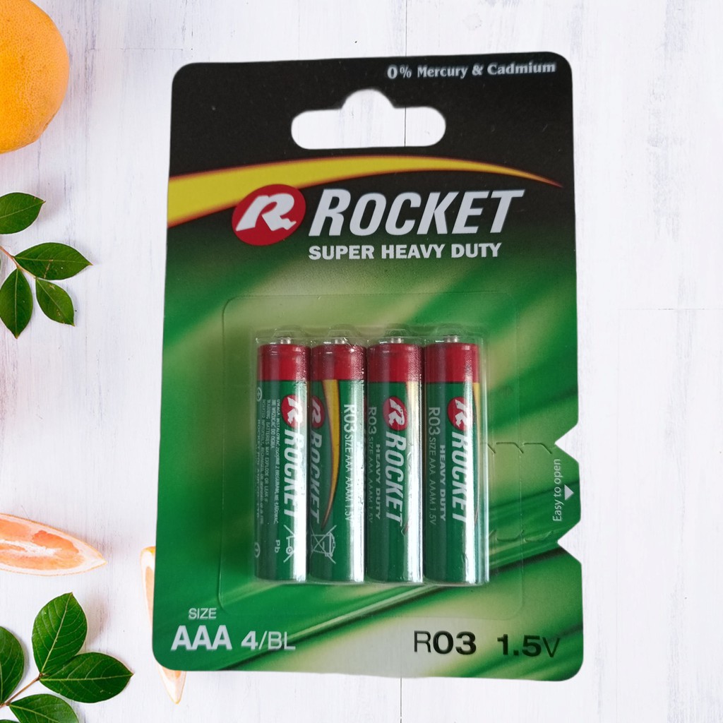 ถ่าน AAA อึดทนนาน ได้ 4 ก้อน ถ่าน ราคาถูก คุณภาพเกินราคา ROCKET 4pcs ...