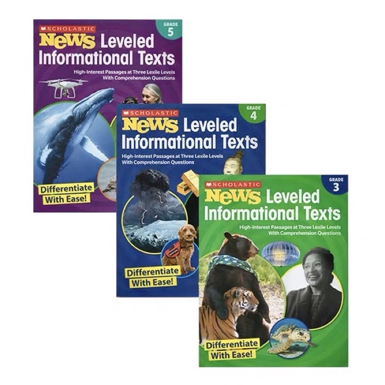 Scholastic News Leveled Informational Texts Grade 3-5, Comprehension ...