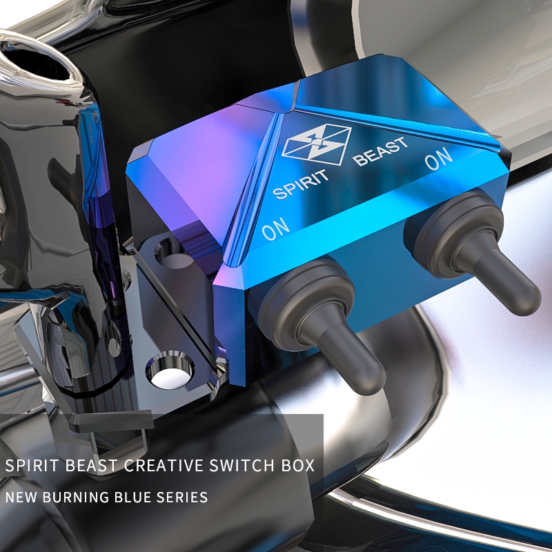 spirit beast สวิทช์ควบคุมไฟหน้ารถจักรยานยนต์สกู๊ตเตอร์ cnc อลูมิเนียม ...