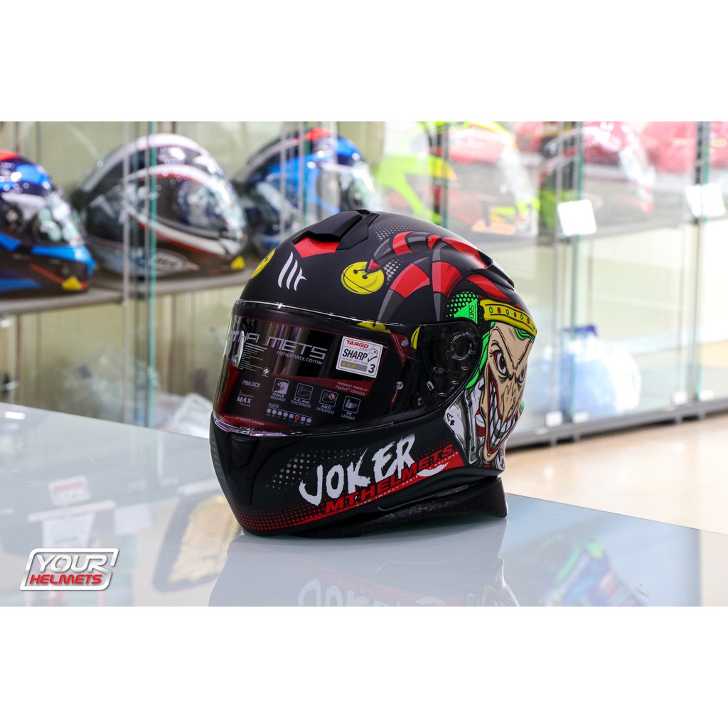 หมวกกันน็อค MT HELMETS TARGO JOKER MATT BLACK | Shopee Thailand