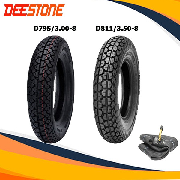 ยางนอกมอเตอร์ไซค์ ขอบ8 300-8,350-8 Deestone D795,D811 SCOOTER รถป๊อป ...
