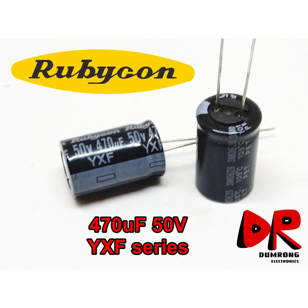 (5 ชิ้น) 470uF 50V capacitor ตัวเก็บประจุ Rubycon YXF series high ...