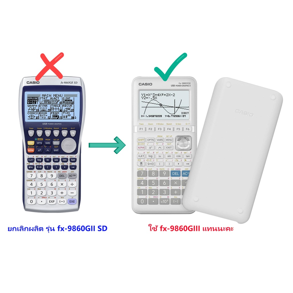 fx-9860GII SD ใช้ fx-9860GIII แทน เครื่องคิดเลขวิทยาศาสตร์ Casio ของแท้ ...