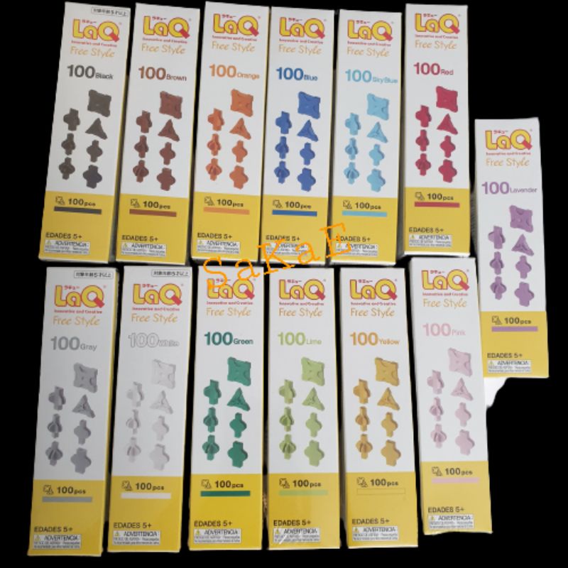 (ราคาต่อ1กล่อง) (ลด100บ. ทักแชท)LaQ free style 100 pcs. ลาคิว ญี่ปุ่น | Shopee Thailand