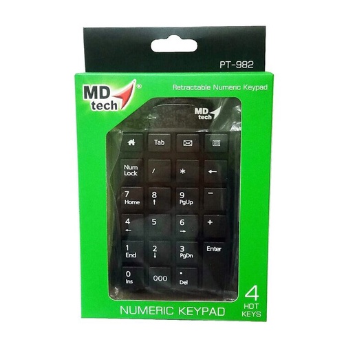 แป้นคีย์ตัวเลข NUMERIC KEYPAD ยี่ห้อ MD tech PT-982 | Shopee Thailand
